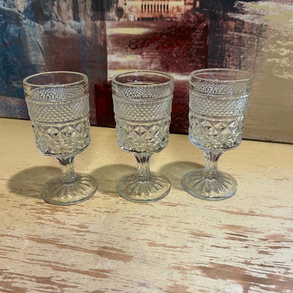 Accessories | Wexford Diamond Pattern Anchor Hocking Water Wine Glasses ...